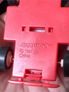 Toys | 425 Vintage 1997 Subway Kids Pak 45 Race Car Toy Jgi Red Yellow ...